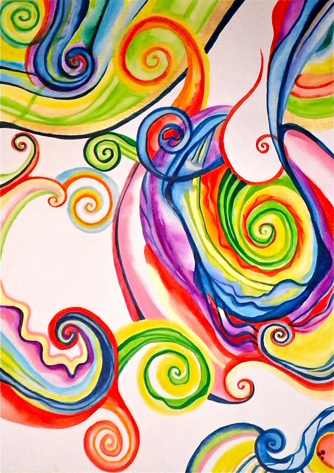 Psychedelic Waterfall: Spiral Paintings!