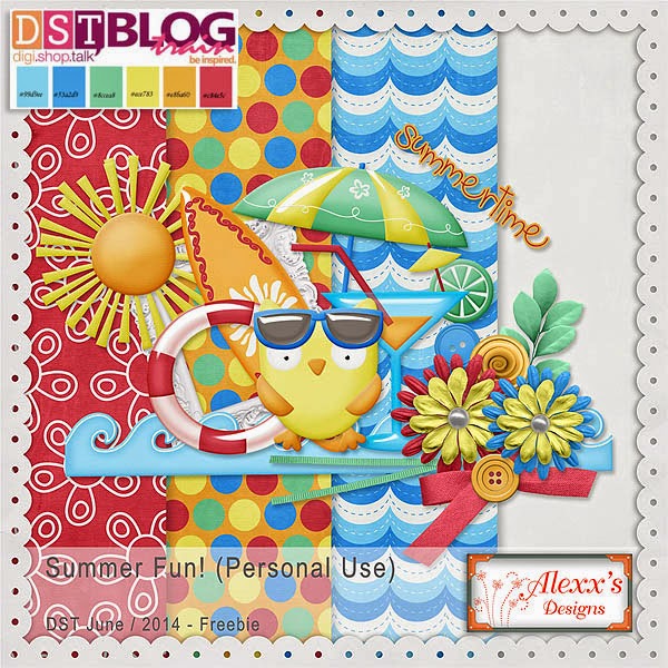 Alexx's Designs: DST June/2014 Blog Train - Summer Fun! Mini Kit by ...