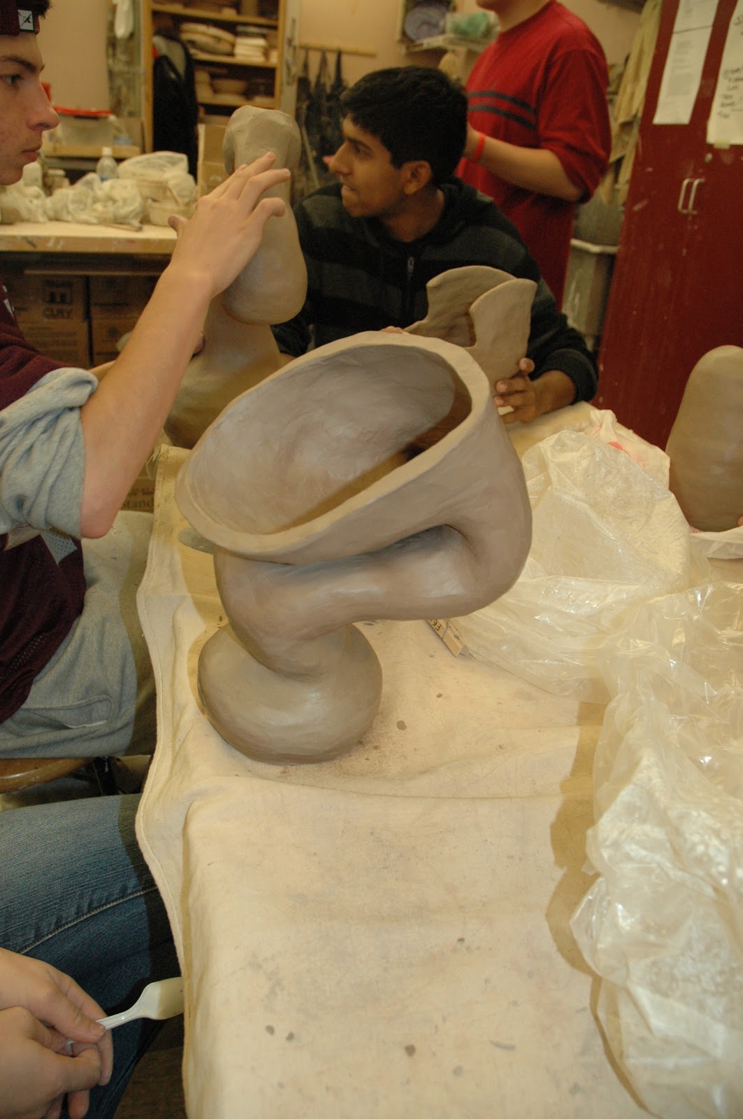 Clay shares: Abstract coil nature project