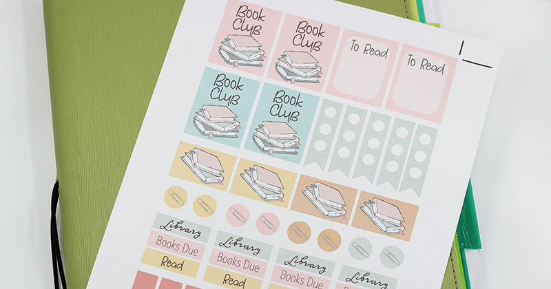 Free Printable Book Planner Stickers Perfect for Book Clubs | Sunny Day ...