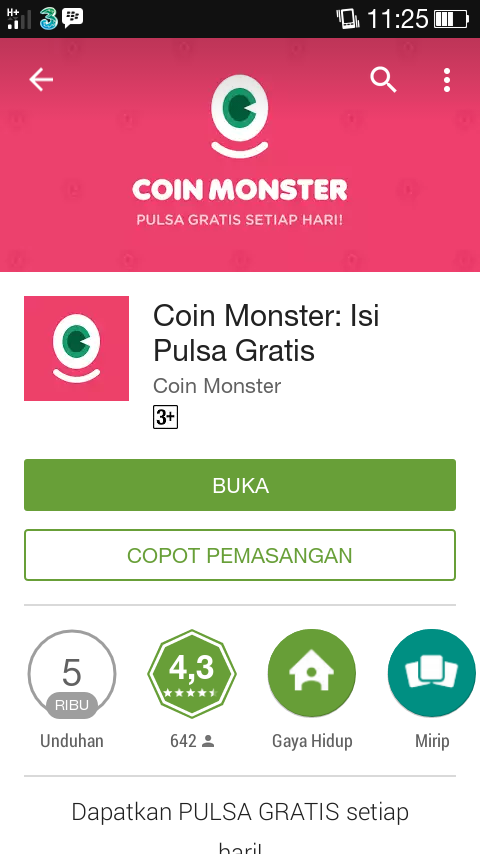 Coinmonster: Trik dapat pulsa dari Coin monster dengan cepat