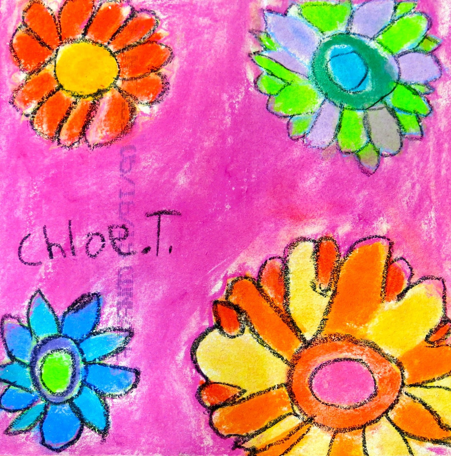 Cassie Stephens: In the Art Room: Chalked Flower Ceiling Tiles