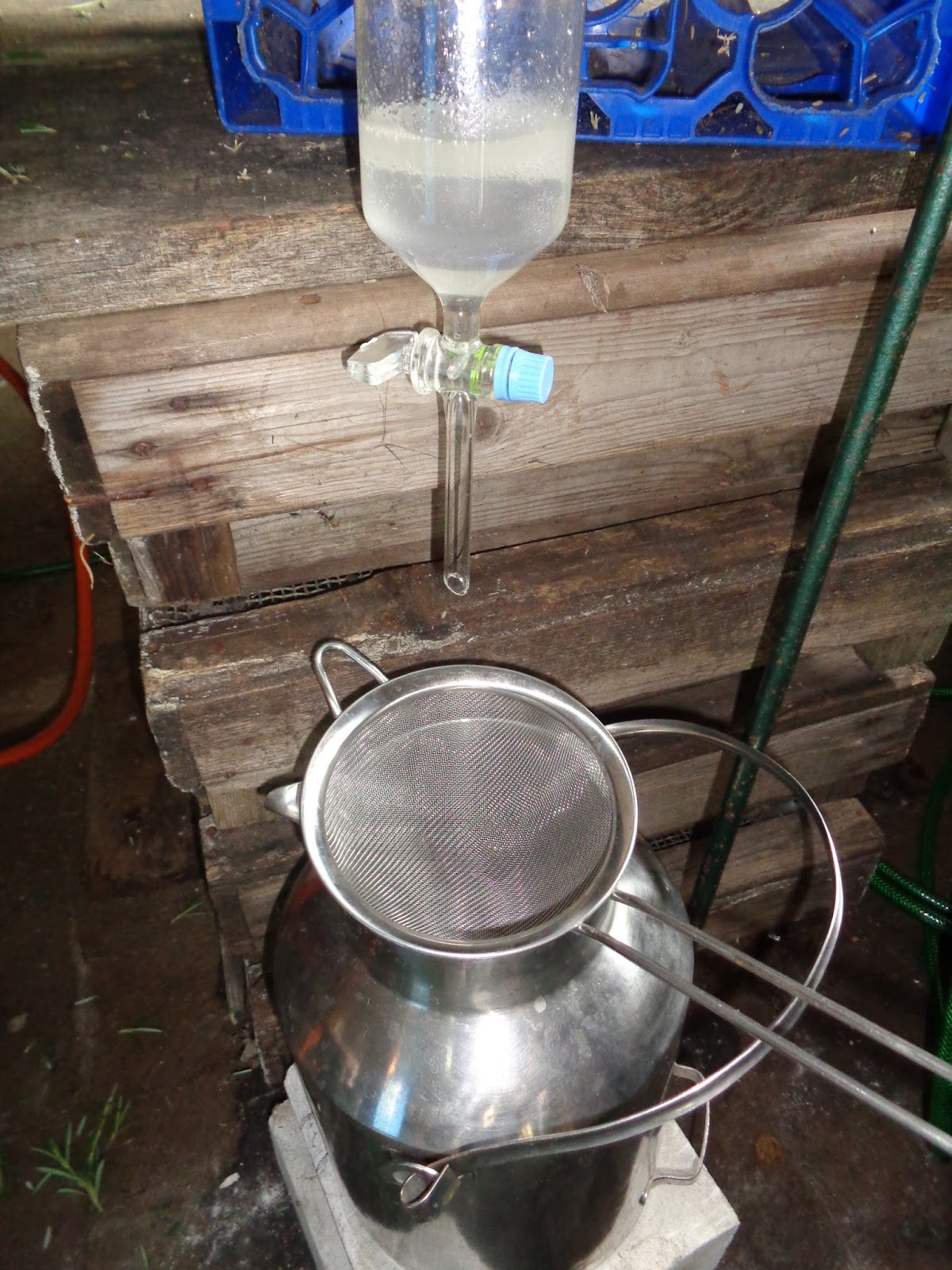 indekoperenketel: Rozemarijntoppen destilleren