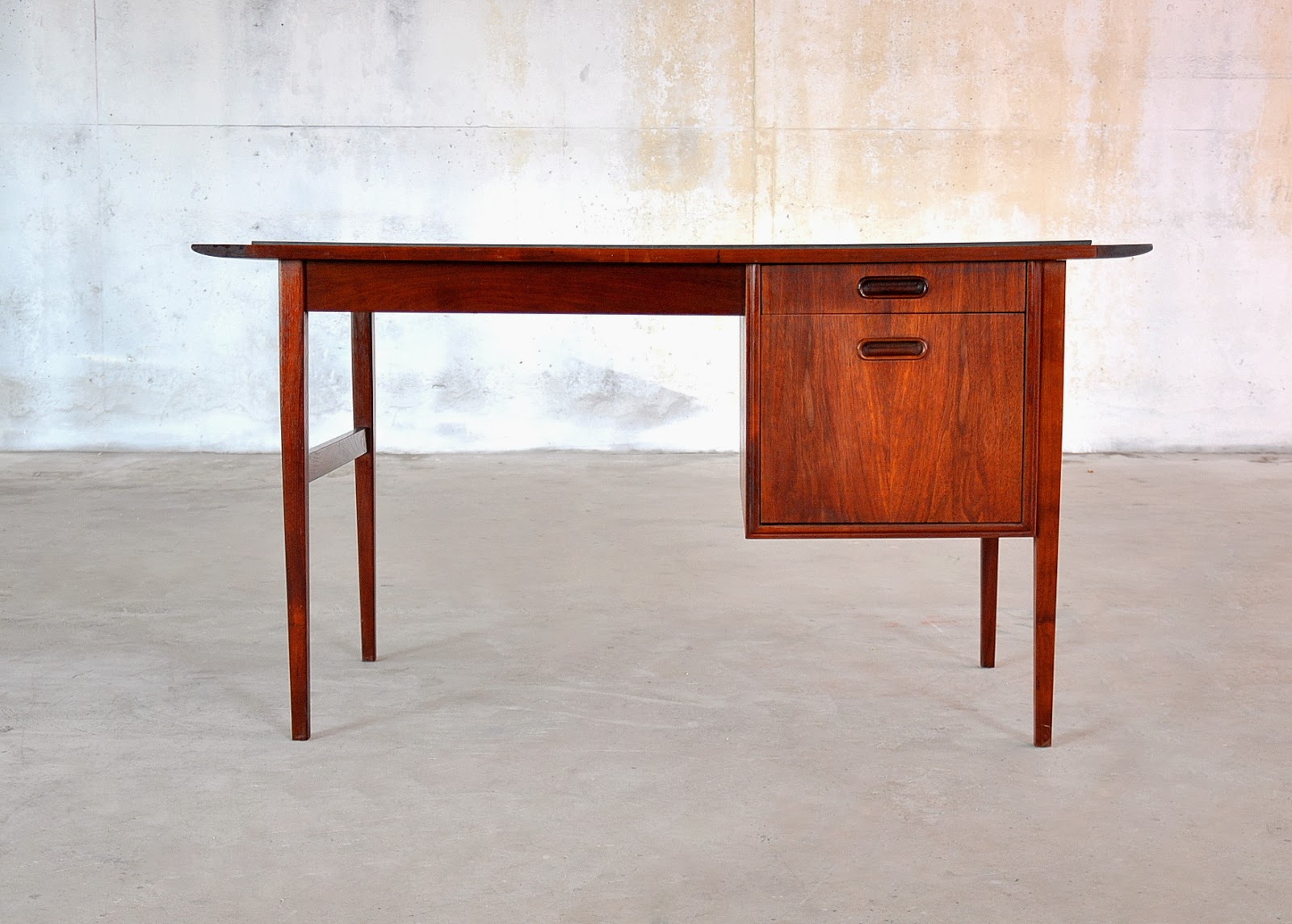 SELECT MODERN: Danish Modern Teak & Slate Desk