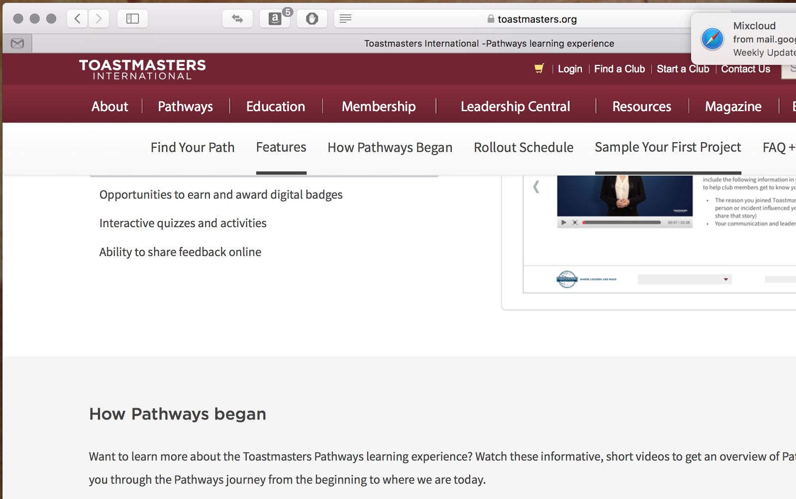 Pathways experience: Login to Toastmasters.org and Sample your first ...