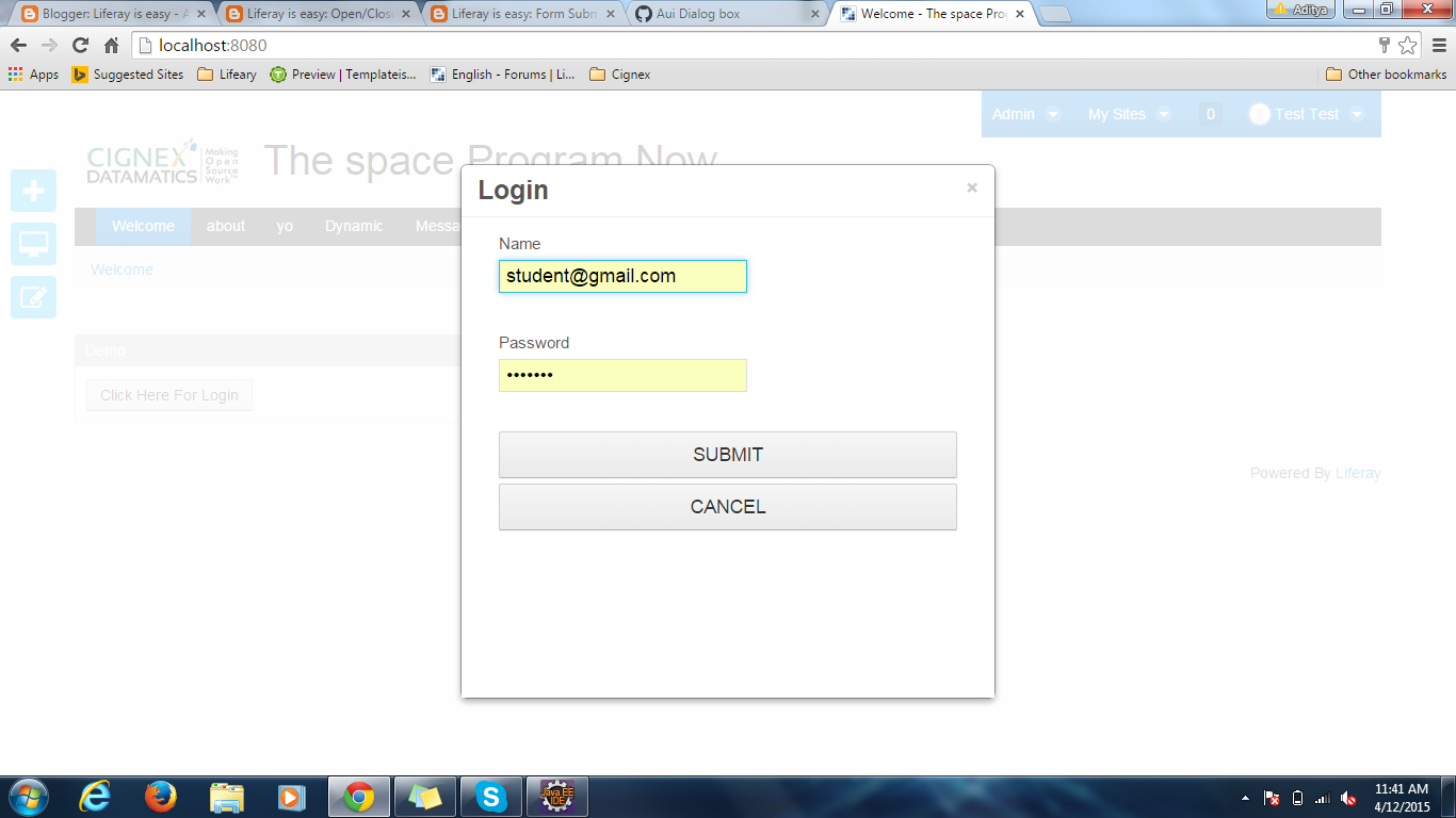 Liferay is easy: Open/Close Dialog Box using AUI in Liferay