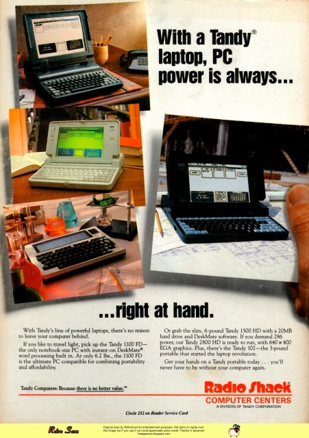 Rétro Scan: Tandy laptop (1990)