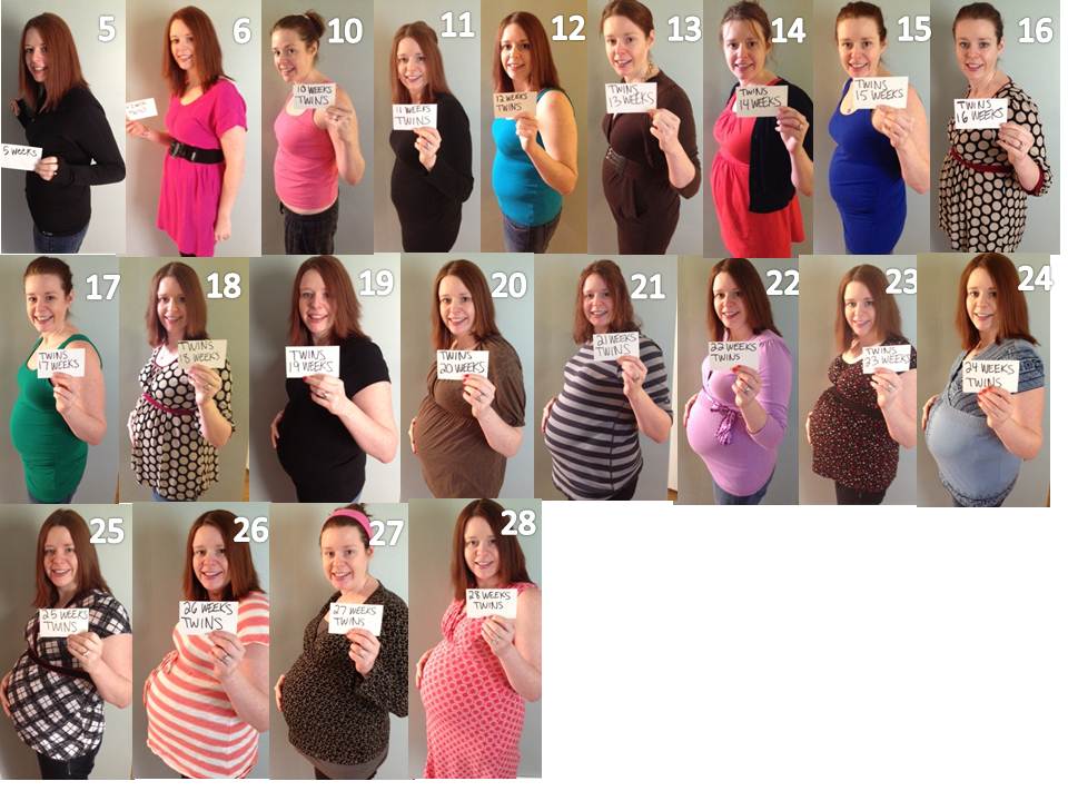 Twin Parenting: 28 week twin belly
