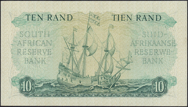 My Currency Collection: South Africa Currency 10 Rand banknote 1961 Jan van Riebeeck