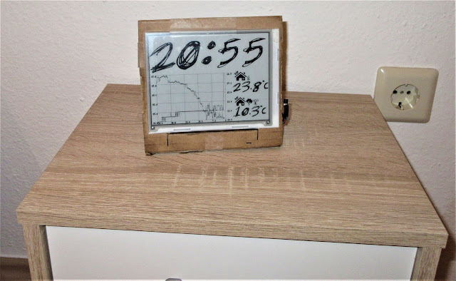 Embedded Engineering : E-Ink Table Clock and indoor ,Outdoor Temperatur ...