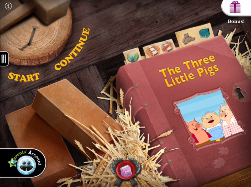 French Apps for Kids: Les Trois Petits Cochons (Chocolapps)