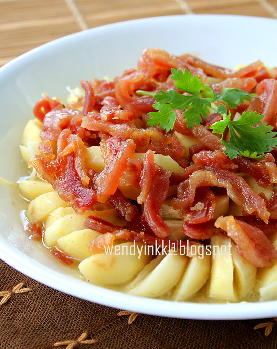 Table for 2.... or more: Steamed Arrowhead with Waxed Duck 腊鸭蒸慈菇 ...