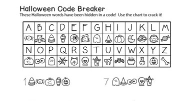 The Puzzle Den: Free Halloween Code Breaker Puzzle