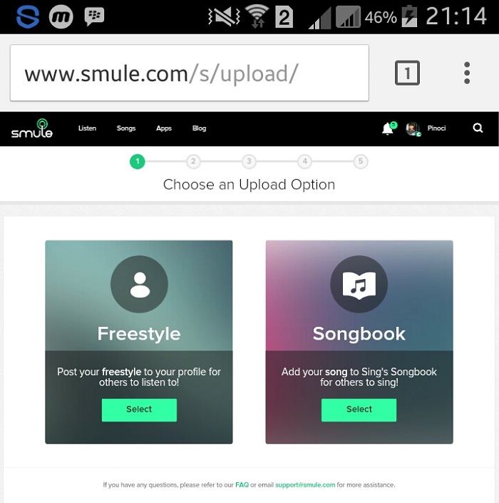 http://www.nonstopmusic.com: Cara Upload Song Book Smule Dari HP Android
