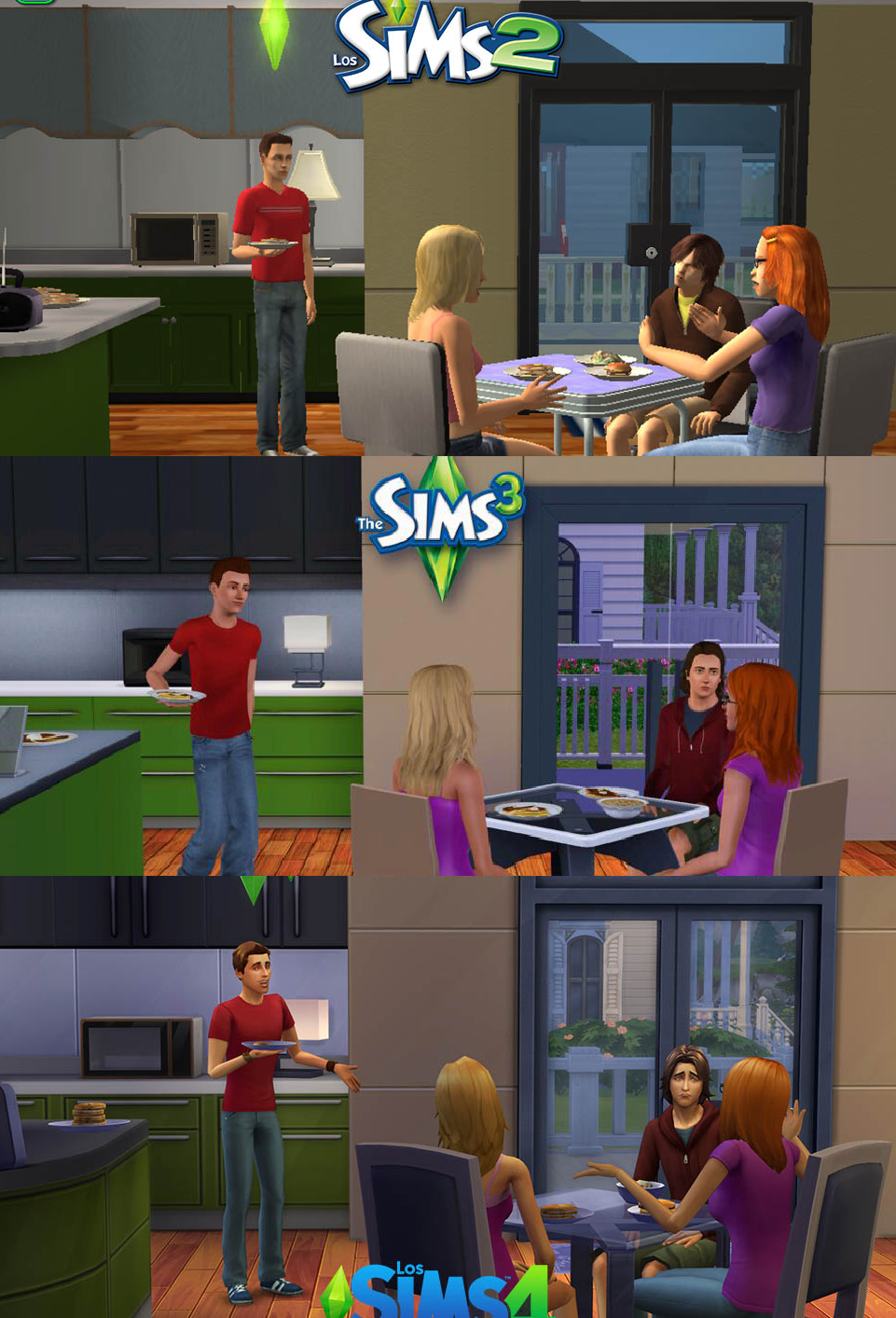 The Sims comparison from The Sims 1 to The Sims 4 - SIMNATION