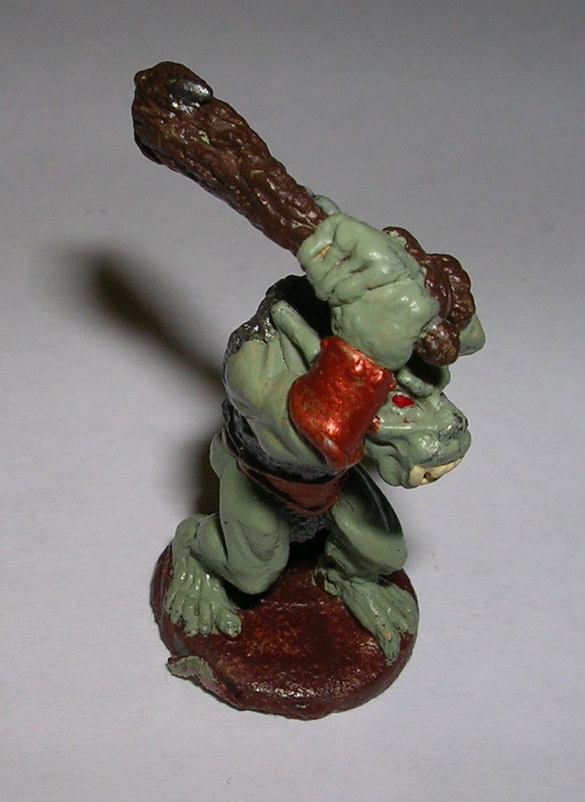 Bat in the Attic: The world's crappiest orc miniature painted