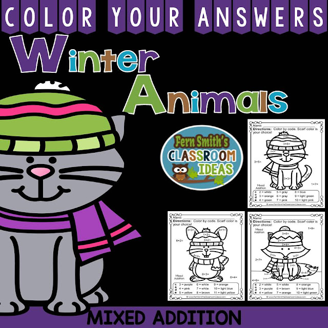 Winter Math: Winter Fun! Winter Math January Bundle for Addition Facts ...