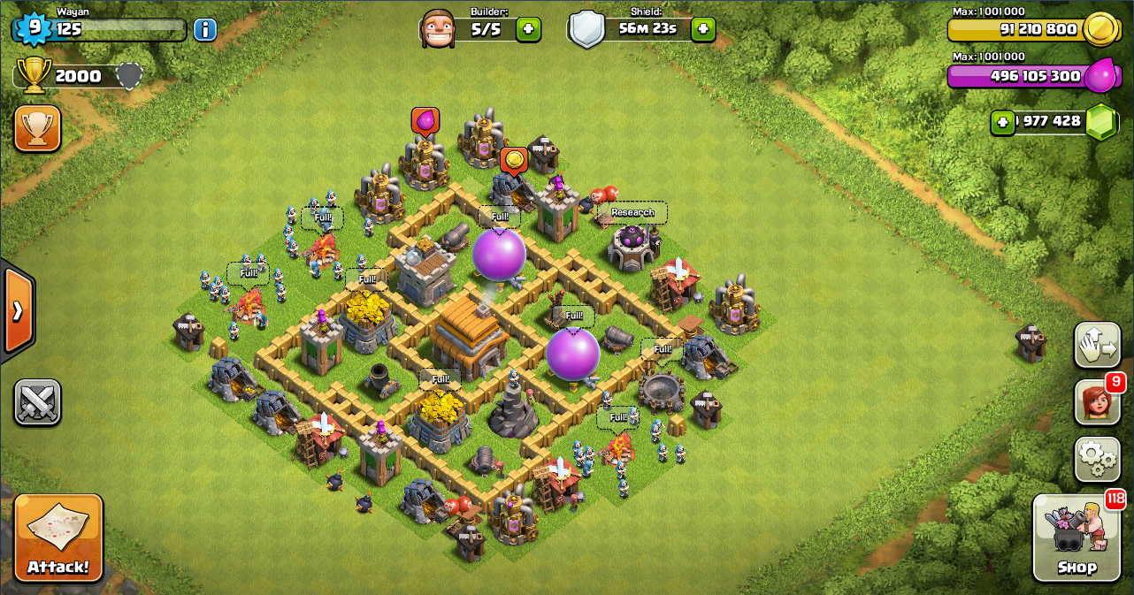 Thropy Base Clash of Clans TH 5 - Design Base Clash Of Clans Terbaik