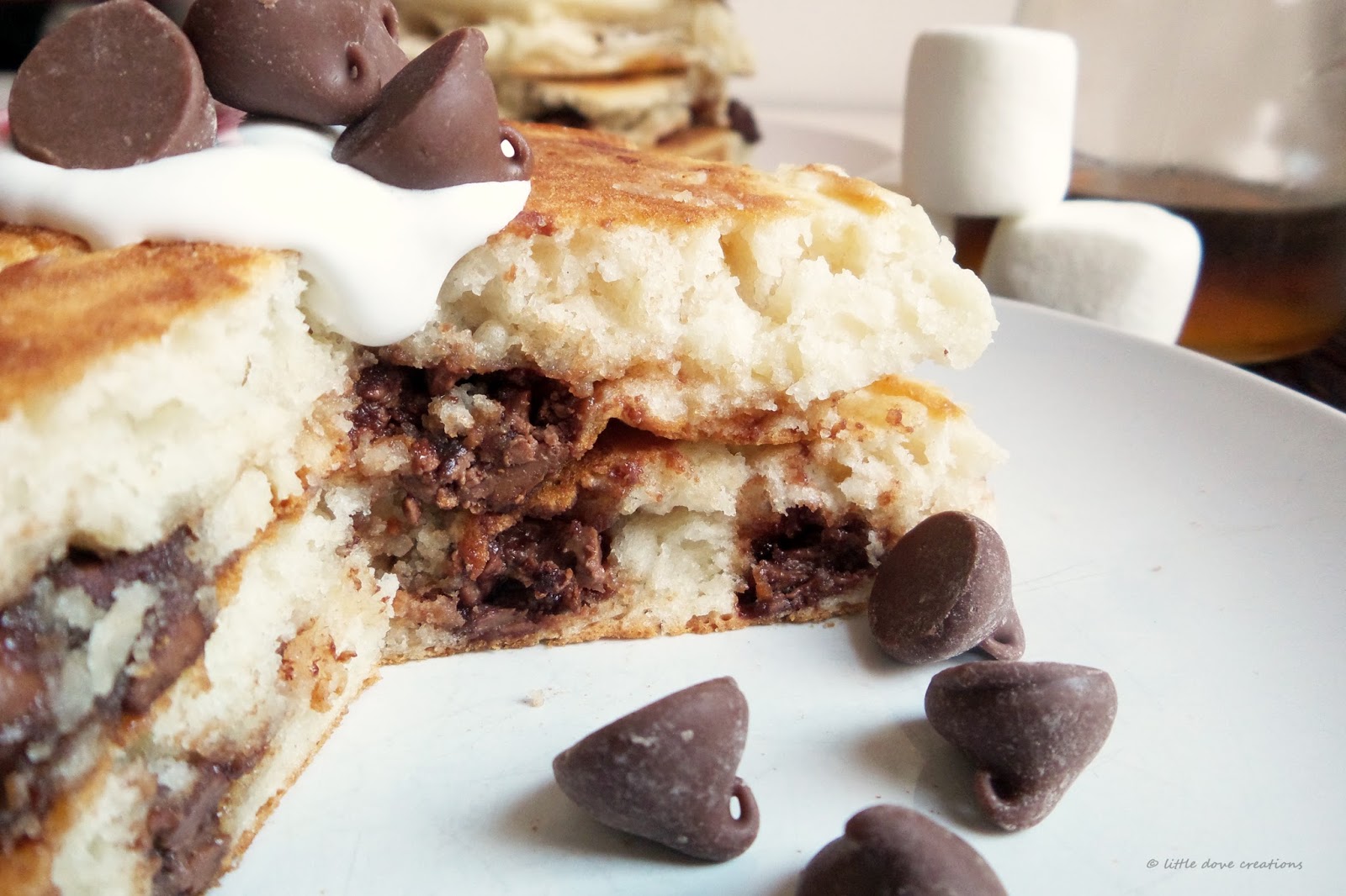 Little Dove Creations: s'more pancakes