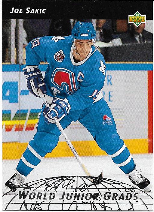 My PCs--one card at a time: Joe Sakic card #50 1992-93 Upper Deck World ...