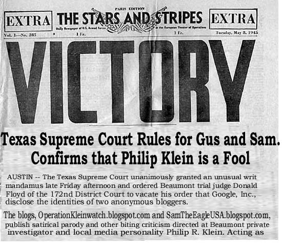 Sam the Eagle: BREAKING NEWS!---TEXAS SUPREME COURT CONFIRMS THAT ...