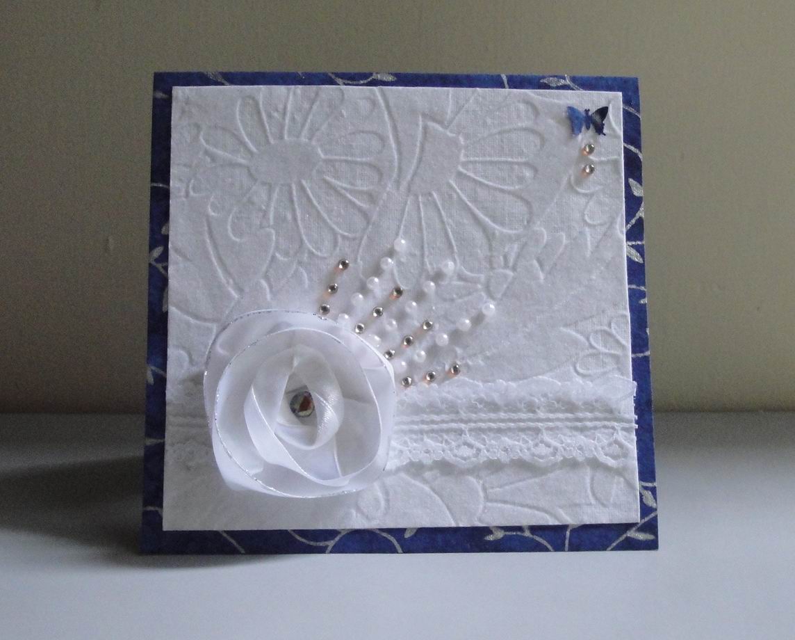 My Handmade cards: White & blue