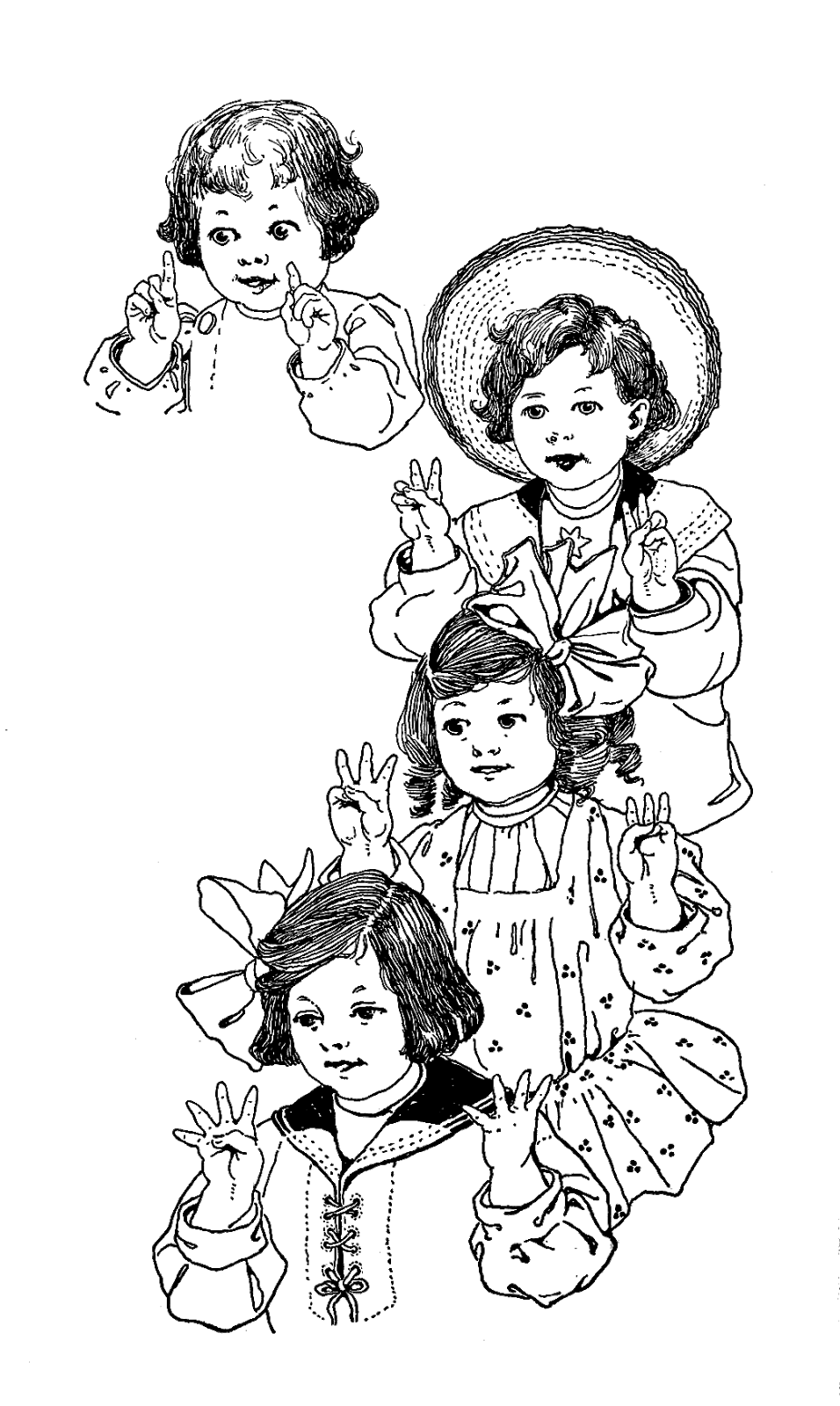 Digital Stamp Design: Free Child Digital Stamp: Vintage Illustration of ...