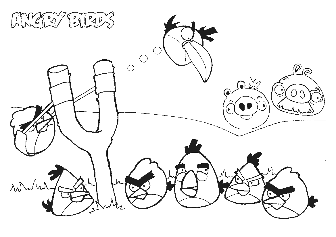 FUN & LEARN : Free worksheets for kid: ภาพระบายสี Angry Birds, Angry ...