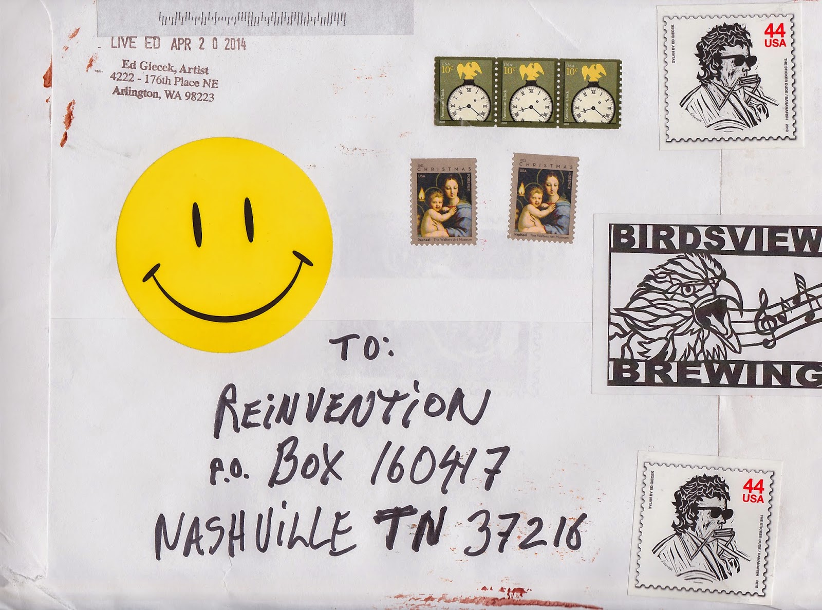 Reinvention : A Mail Art Project: PAGE 12 : Jessica Voorsanger, Dorian ...