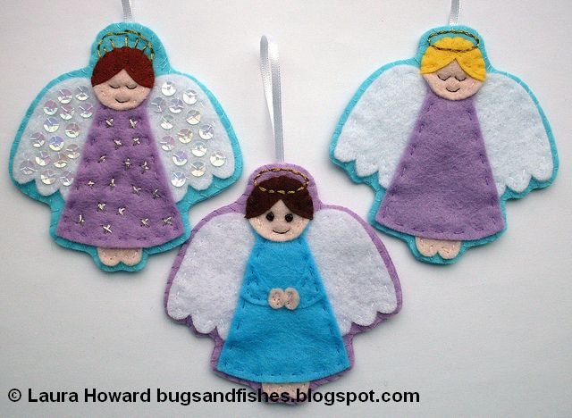 Bugs and Fishes by Lupin: How To: Felt Angel Ornament #1