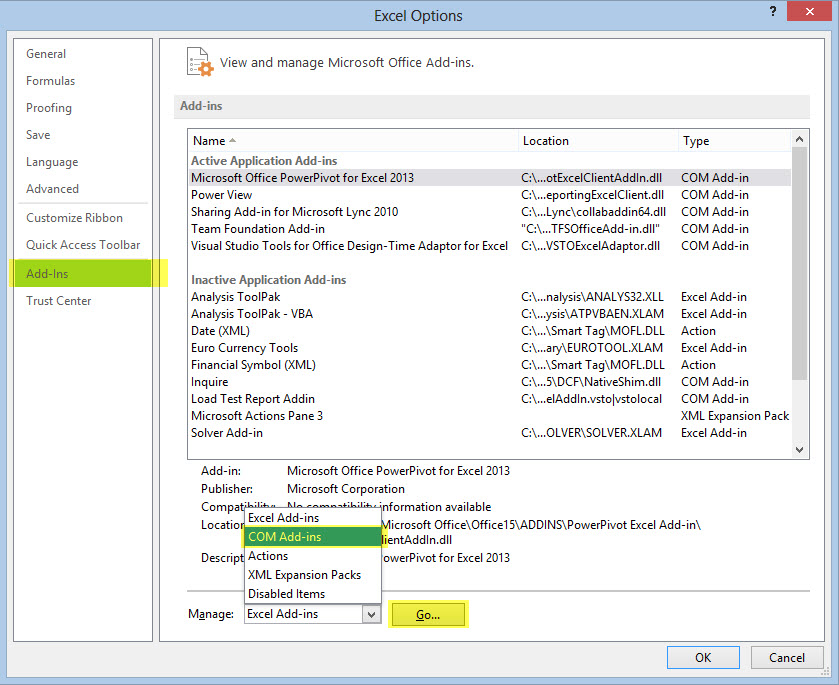 Power bi excel add ins - droprofessor