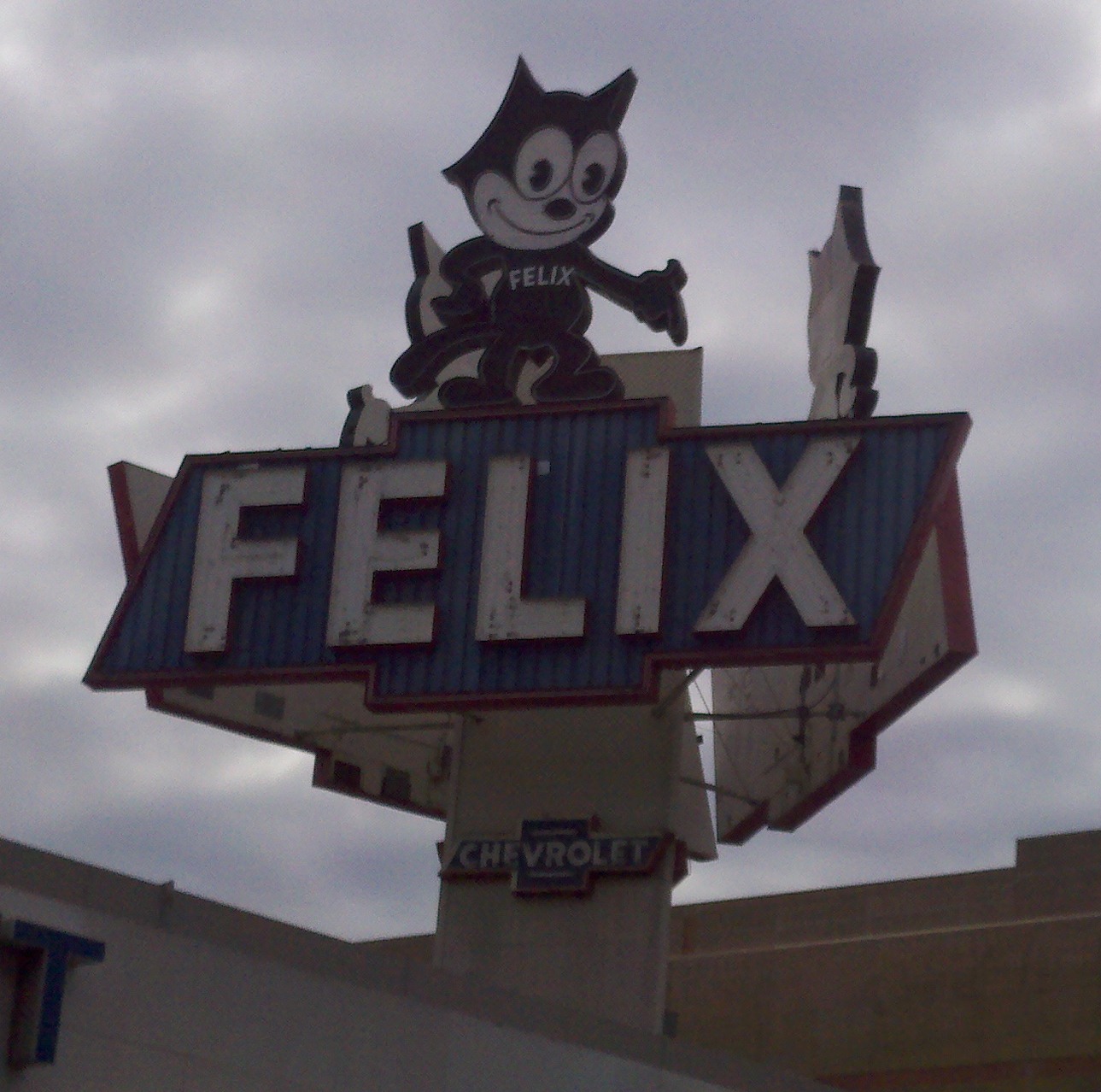 Patrick Owsley Cartoon Art and More!: FELIX CHEVROLET SIGN!