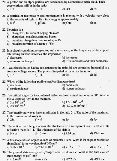 Amrita Entrance Examination - Engineering 2009 question paper ...