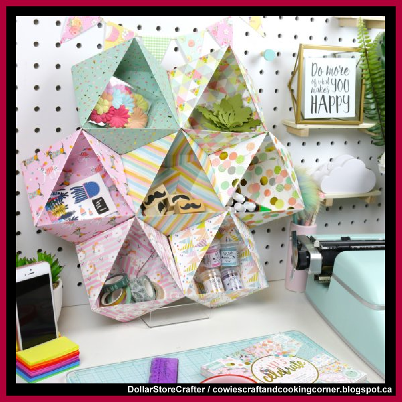 Dollar Store Crafter: DIY Geometric Origami Desk Organizer