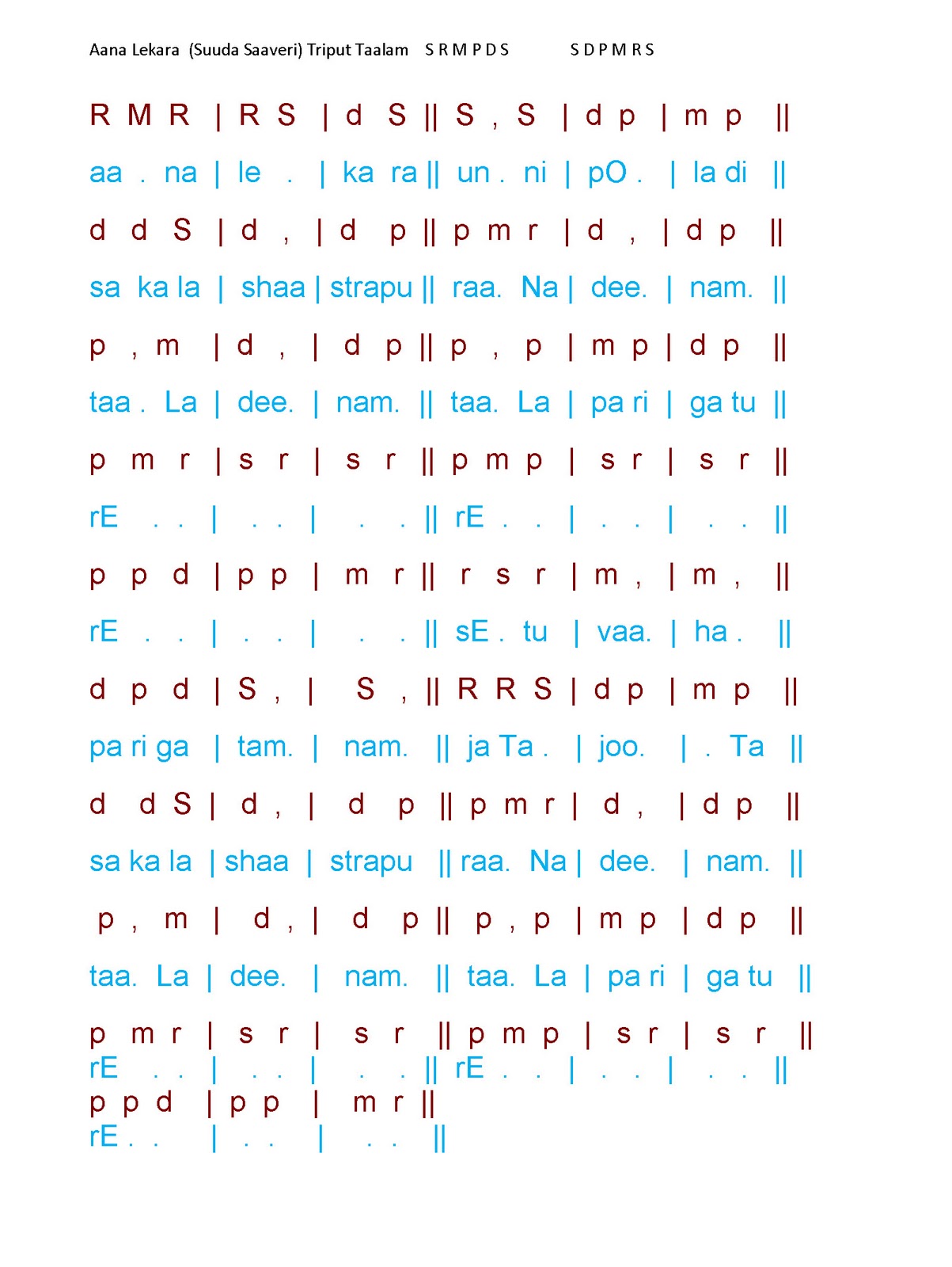 Dr. Vasundara Iyengar - Carnatic Music: Geetam - Aana Lekara (Suuda ...