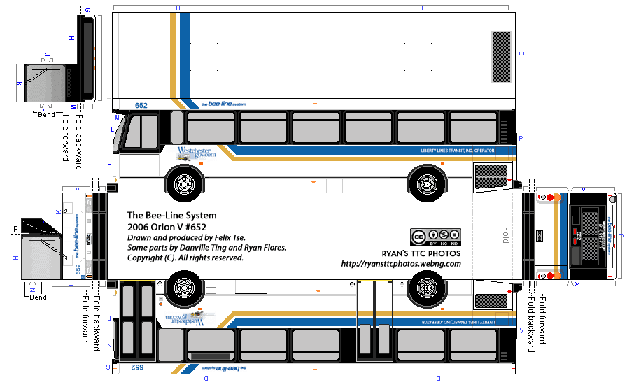 SP. Papel Modelismo: PaperBus 2006 Orion V - The Bee-line System
