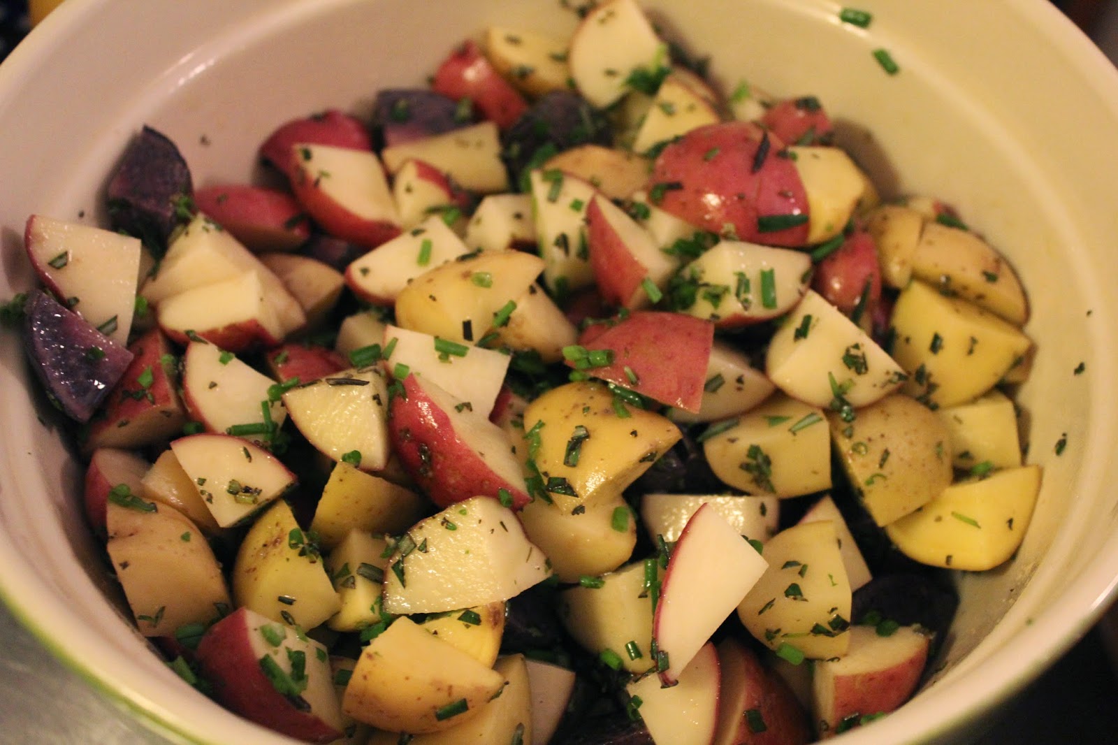 Treasuring Simplicity: Roasted Multi-Colored Potatoes
