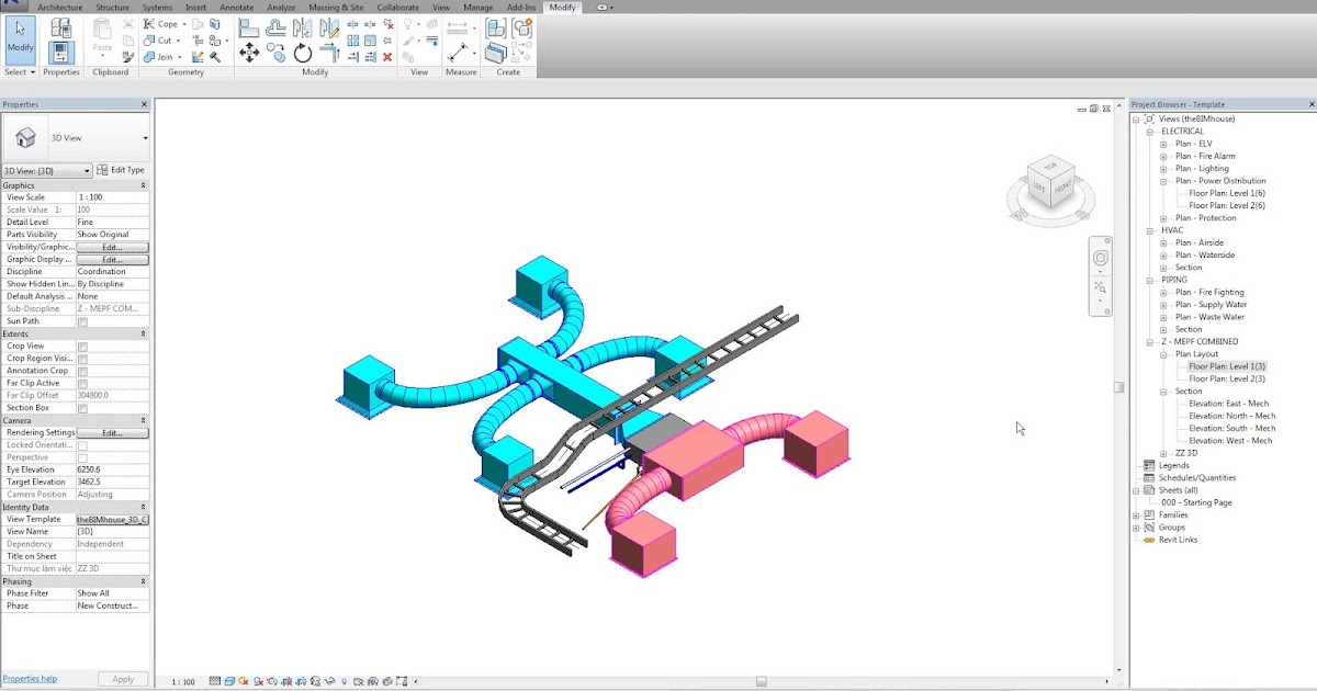 Updated theBIMhouse_Revit MEP Template - Tự học Revit MEP