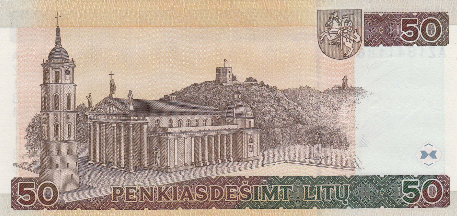 Lithuania 50 Lithuanian Litas banknote 2003 Dr. Jonas Basanavičius ...