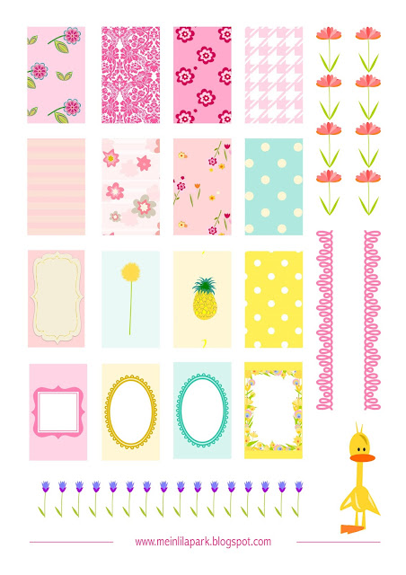 Free printable floral spring planner stickers – ausdruckbare ...