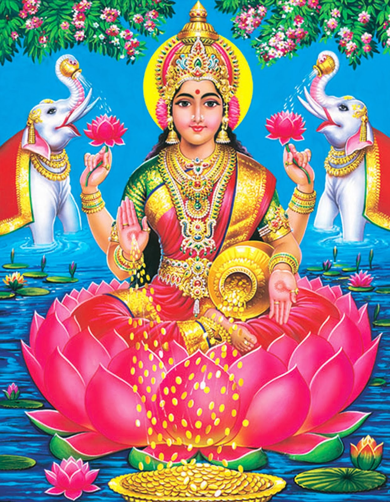 Gods-Leaders-Images-Drawings: Goddess Sri Mahalakhshmi