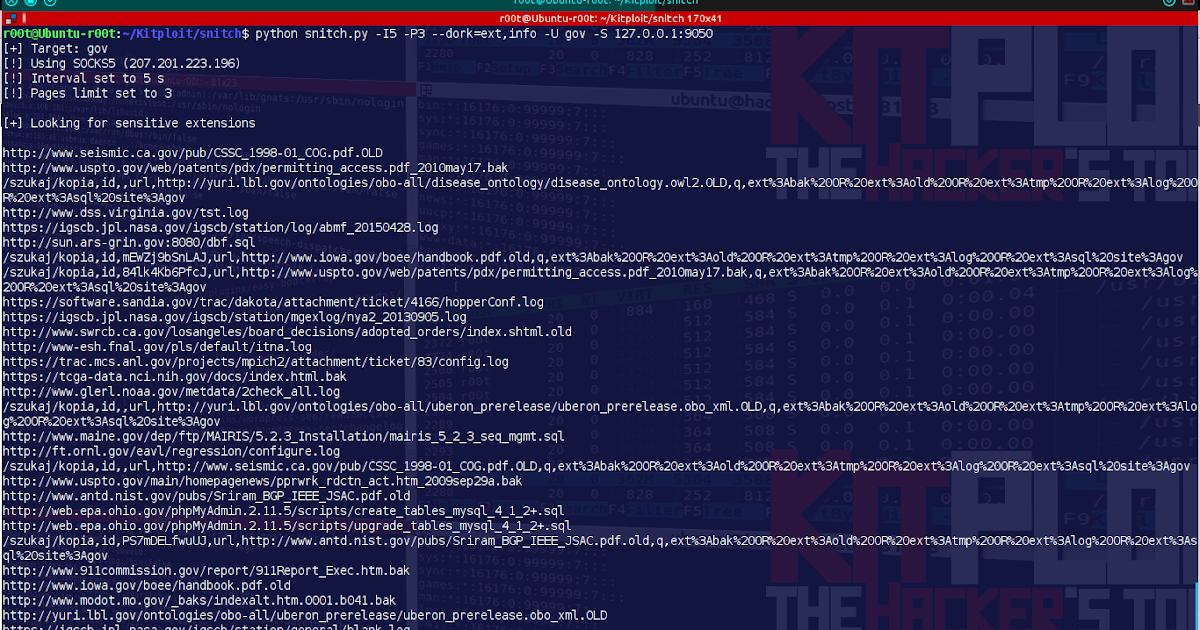 Snitch Information Gathering Via Dorks Kitploit Pentest Tools For Your Security Arsenal ☣