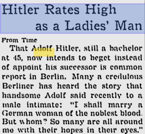 The Chronicle of Cultural Misandry: Adolf "Handsome" Hitler was a Hit ...