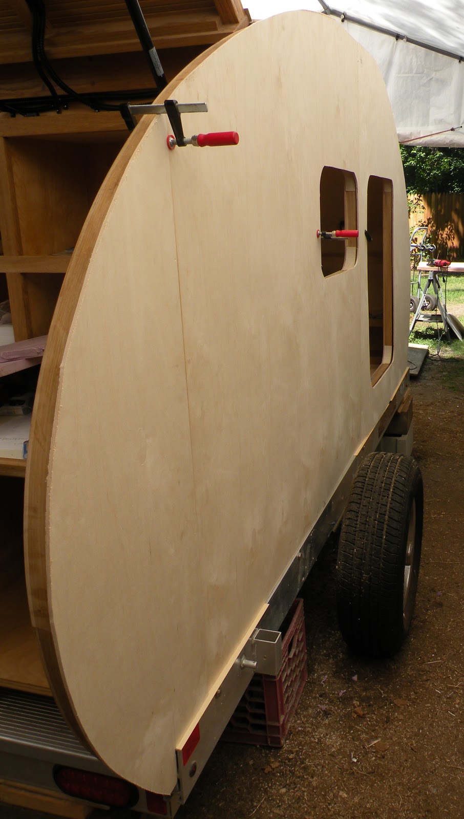 Emmitt's Teardrop Adventures: An Energized System, Plywood Sides Rough ...