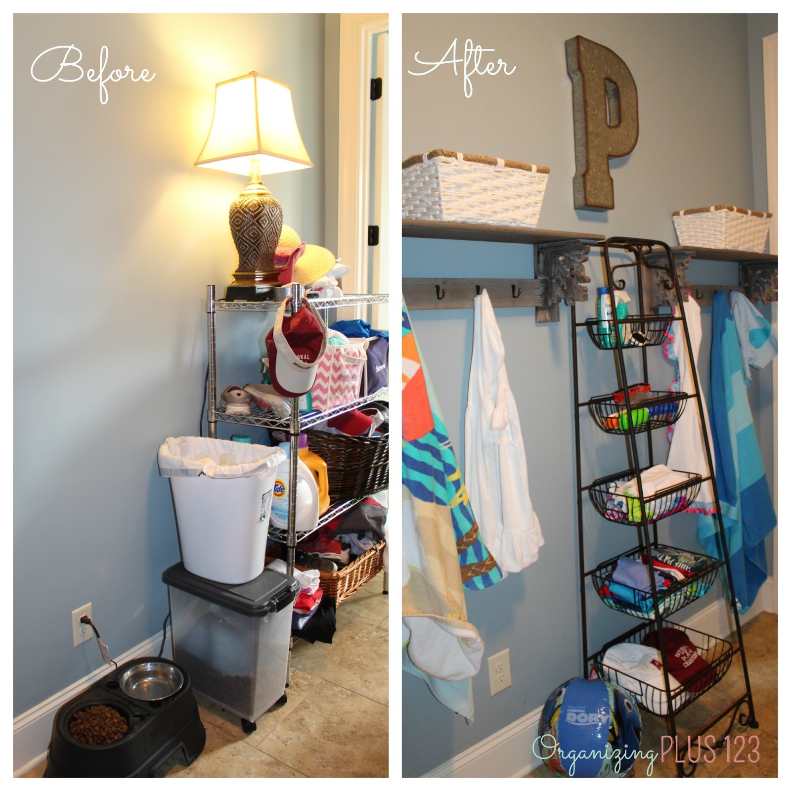 Organizing Plus 123: An Organized Pool / Laundry Room