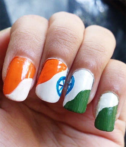 Nail Art: Celebrate Republic Day in Tricolor Style
