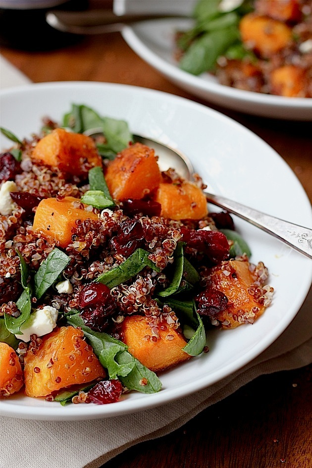Savor Home: RED QUINOA SALAD WITH MAPLE ROASTED BUTTERNUT SQUASH
