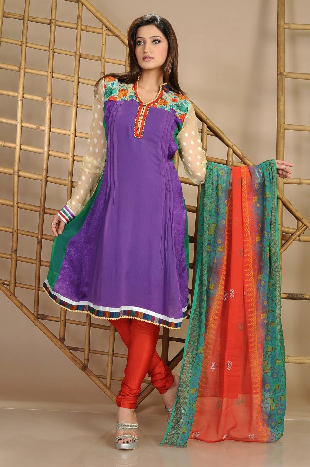 Asian Salwar Suits Collection 2013 | Casual Short Shirt with Salwar ...