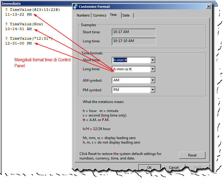 Fungsi TimeValue di MS Access - Access Terapan