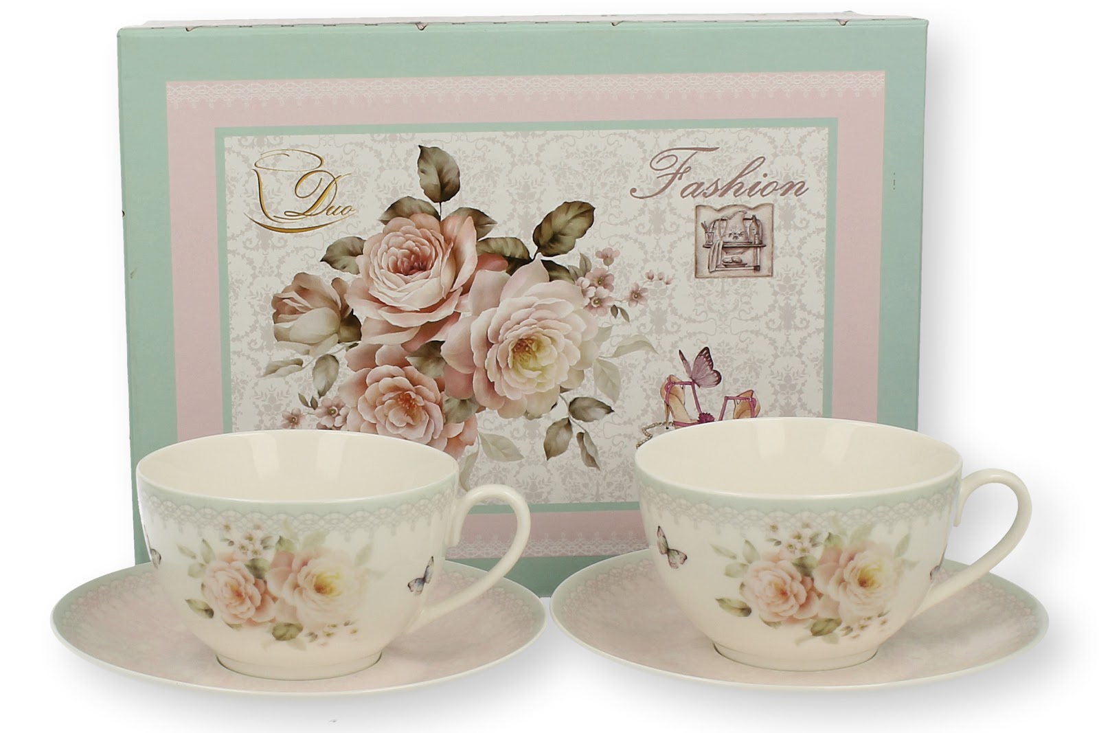 Deco: Set de cesti de cafea din portelan fin